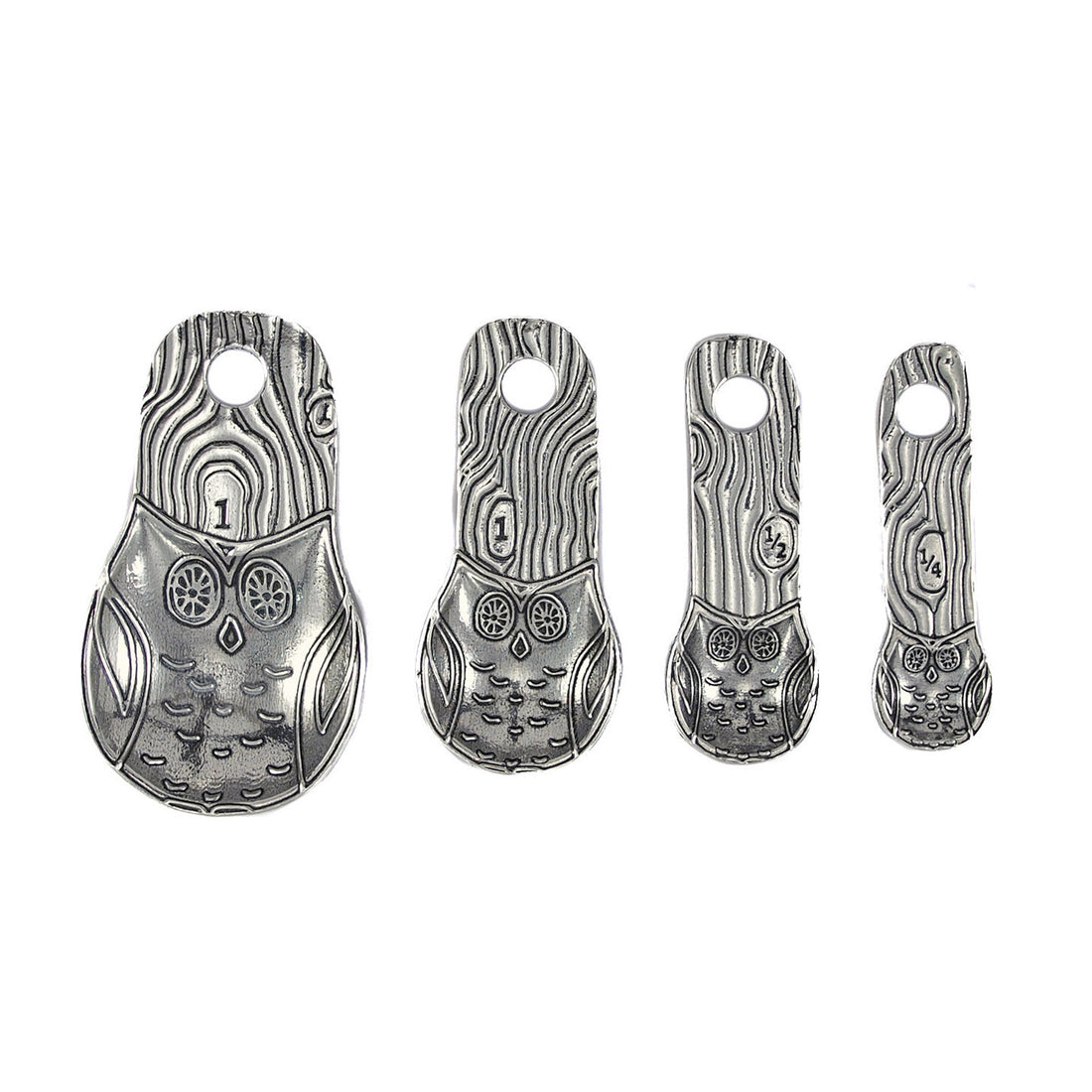 Crosby and Taylor Owl Pewter Measuring Spoons with Display Post – The ...