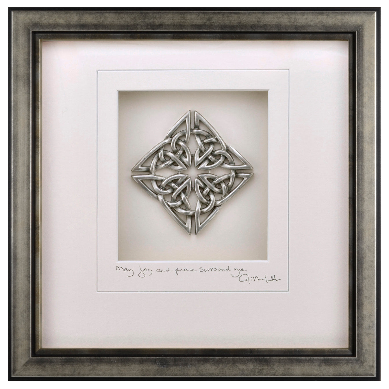 Cynthia Webb Designs Celtic Knot Pewter Wall Art, Antique Silver Wood ...