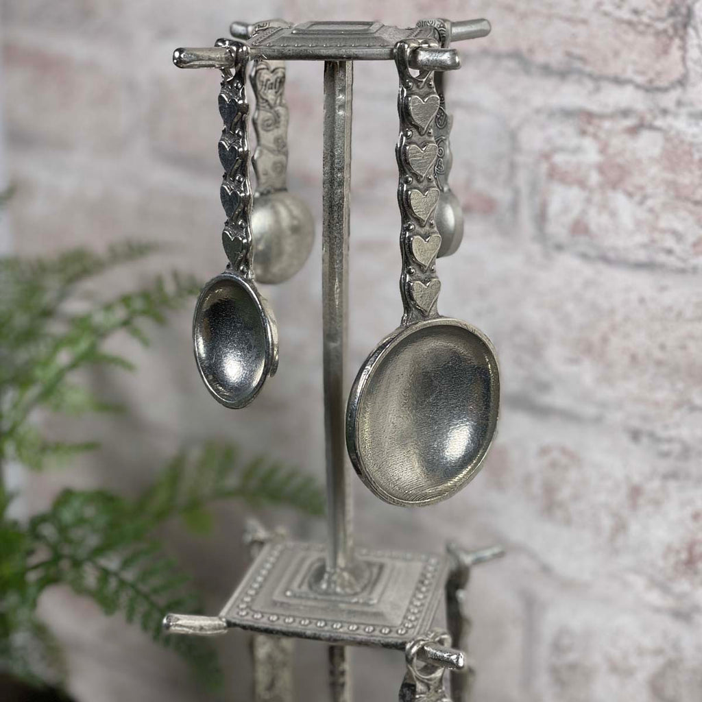 Crosby & Taylor Heart Pewter Measuring Set with Grand Display Post ...