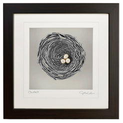 Cynthia Webb Designs Our Nest Pewter Wall Art, Large, Espresso Wood Fr ...