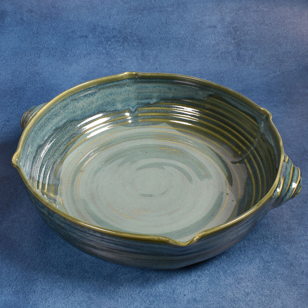 Holman Pottery Large Baking Serving Dish, Handmade in the USA, Sea Pea ...