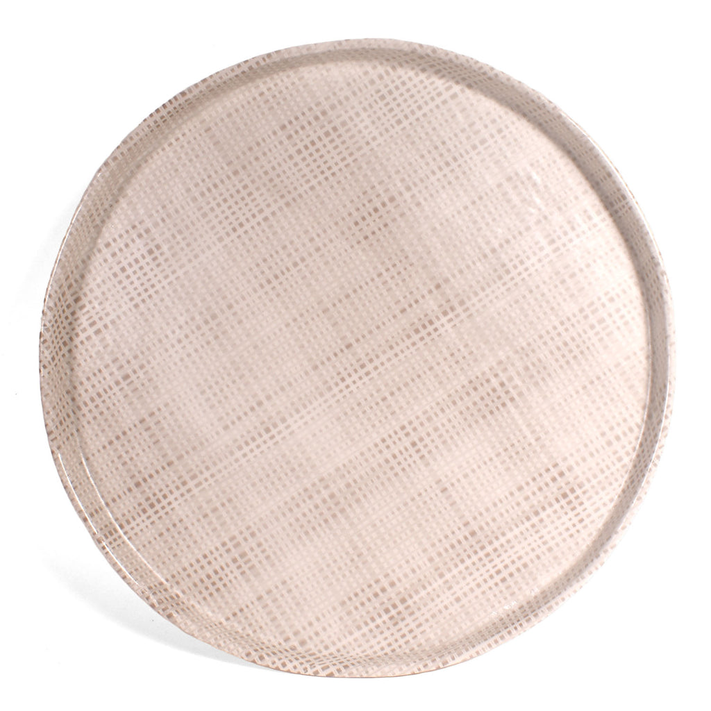 Merritt Designs 10.5-inch Luxe Linen Melamine Dinner Plate/Platter, Be ...