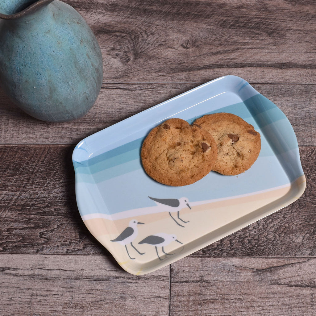 Sandpipers by Kate Nelligan 8-inch Melamine Snack Tray, Set of 6 – The ...
