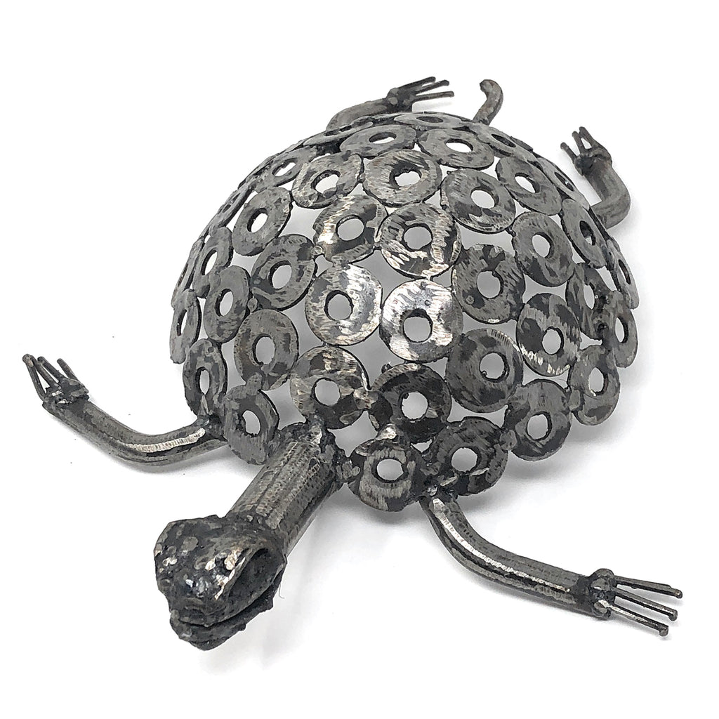 African Salvaged Metal 13-inch Tortoise Sculpture – The Barrington Garage