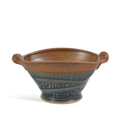 Royce Yoder Pottery Small Rectangular Bowl with Handles, Tan/Ash – The ...