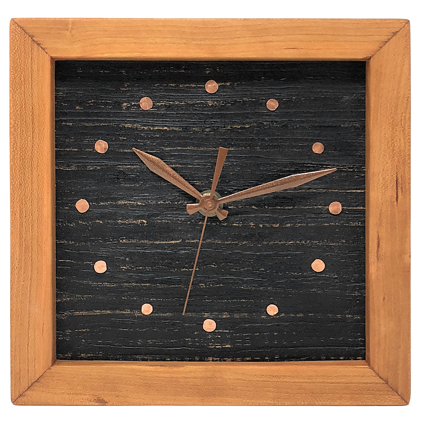 Sabbath-Day Woods Cherry Box Clock, Textured Black with Copper – The ...